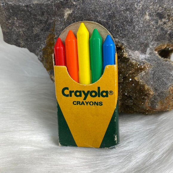 Vintage | Jewelry | Vintage Crayola Crayon Box W Crayons Brooch 2 X ...